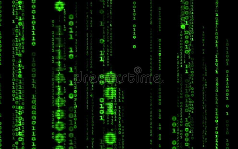 Computer Code Falling Matrix Style. Stock Illustration - Illustration ...