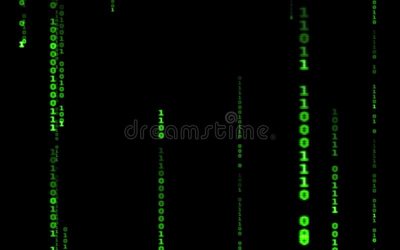 Computer Code Falling Matrix Style. Stock Illustration - Illustration ...