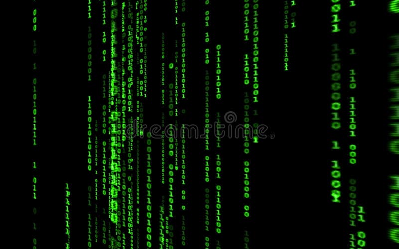 Computer Code Falling Matrix Style. Stock Illustration - Illustration ...