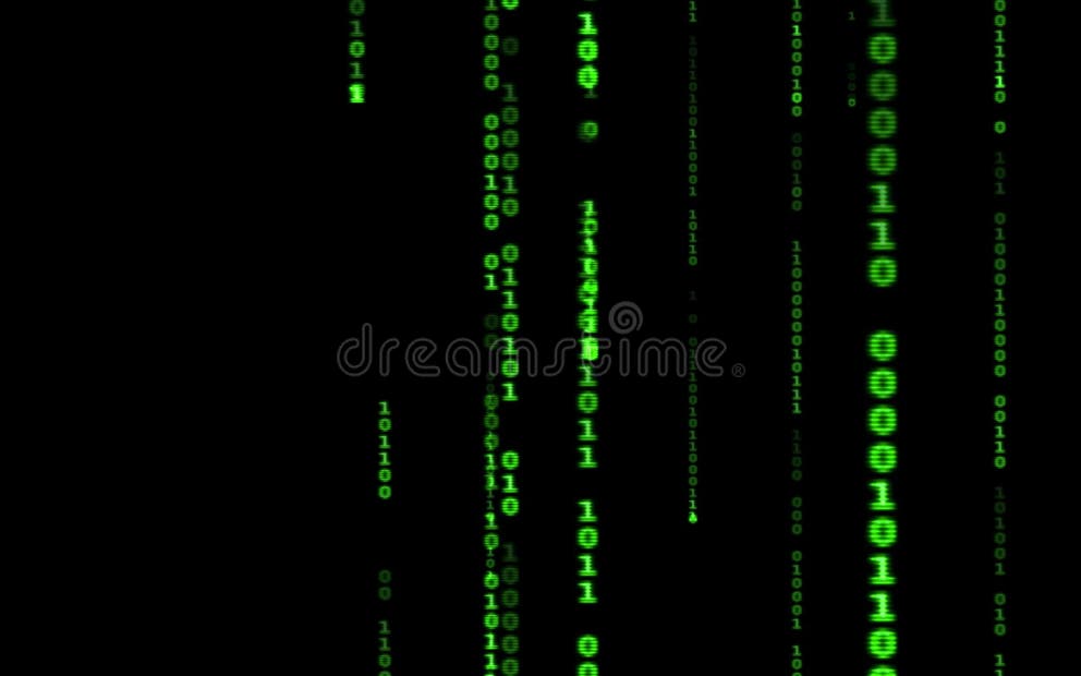 Computer Code Falling Matrix Style. Stock Illustration - Illustration ...