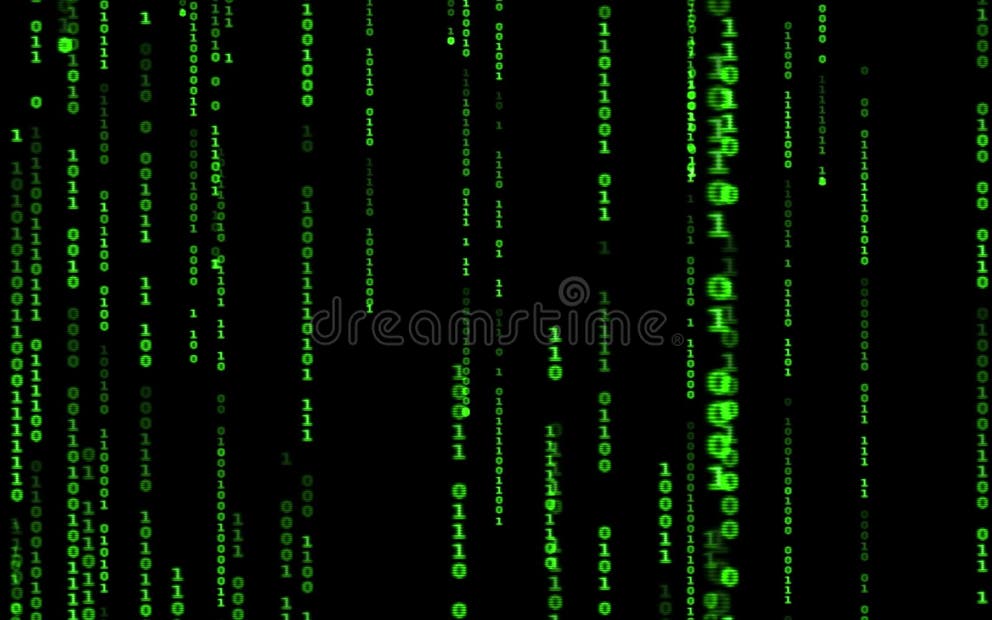 Computer Code Falling Matrix Style. Stock Illustration - Illustration ...