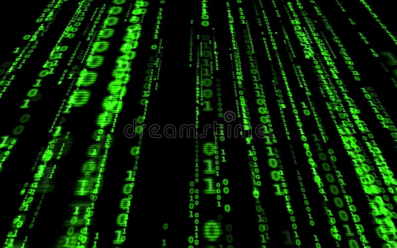Computer Code Falling Matrix Style. Stock Illustration - Illustration ...