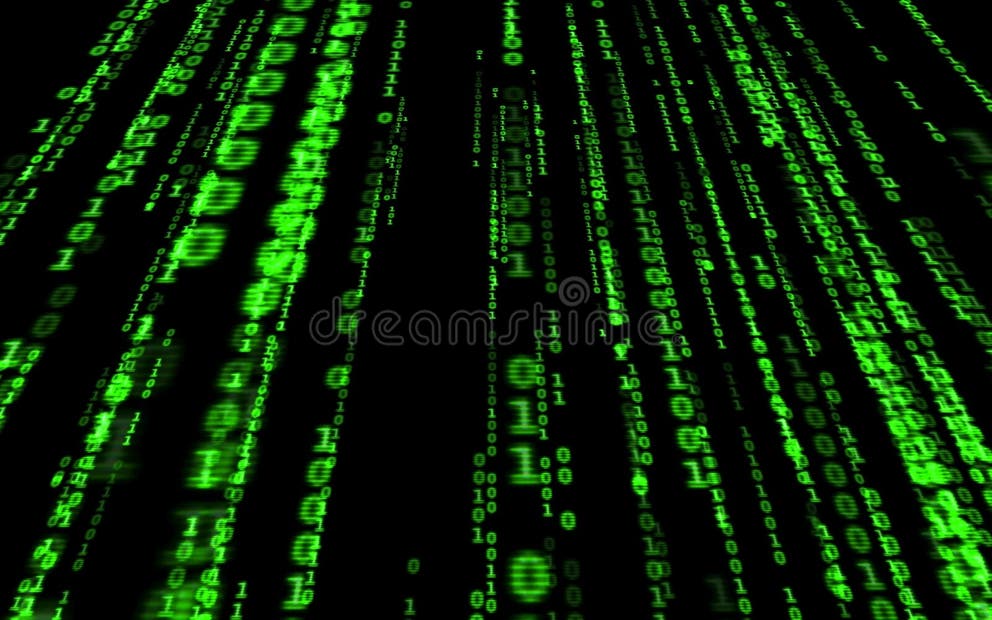 Computer Code Falling Matrix Style. Stock Illustration - Illustration ...