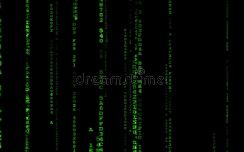 Computer Code Falling Matrix Style. Stock Illustration - Illustration ...