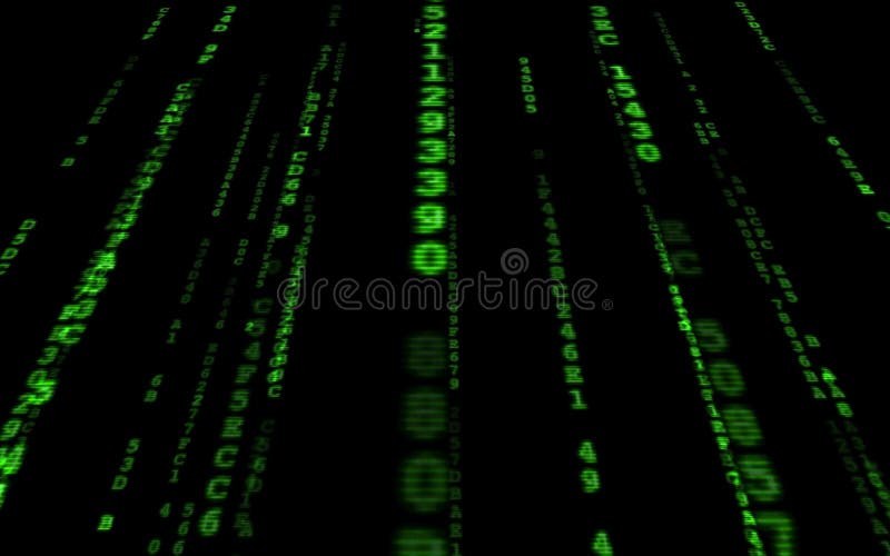 Computer Code Falling Matrix Style. Stock Illustration - Illustration ...