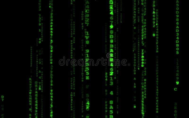 Computer Code Falling Matrix Style. Stock Illustration - Illustration ...