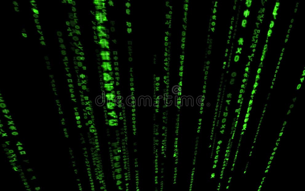 Computer Code Falling Matrix Style. Stock Illustration - Illustration ...