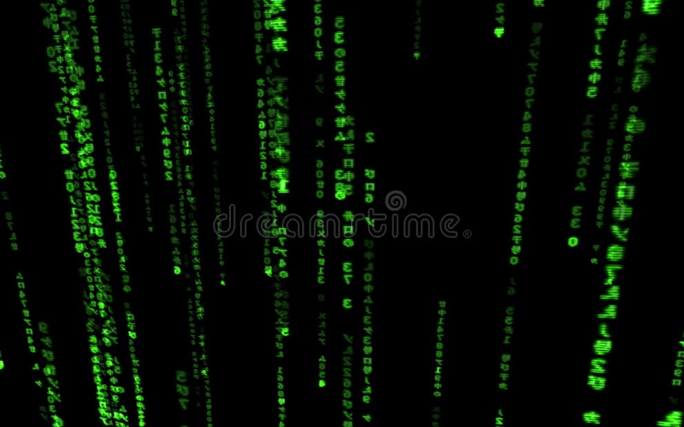 Computer Code Falling Matrix Style. Stock Illustration - Illustration ...