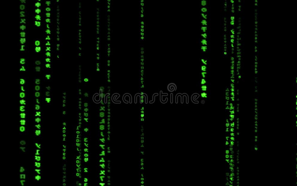 Computer Code Falling Matrix Style. Stock Illustration - Illustration ...