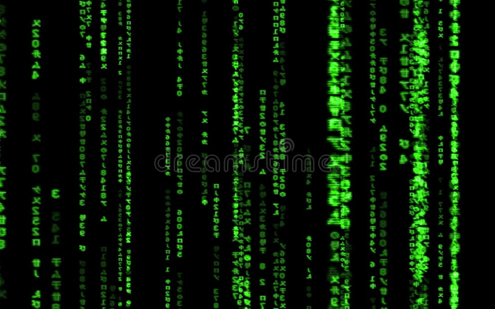 Computer Code Falling Matrix Style. Stock Illustration - Illustration ...