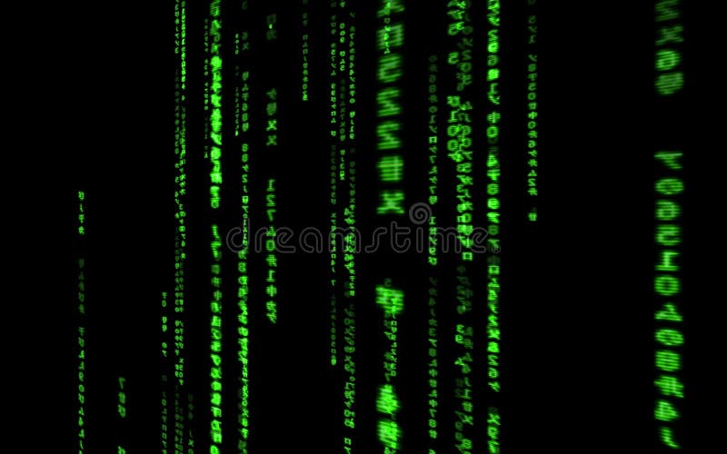 Computer Code Falling Matrix Style. Stock Illustration - Illustration ...