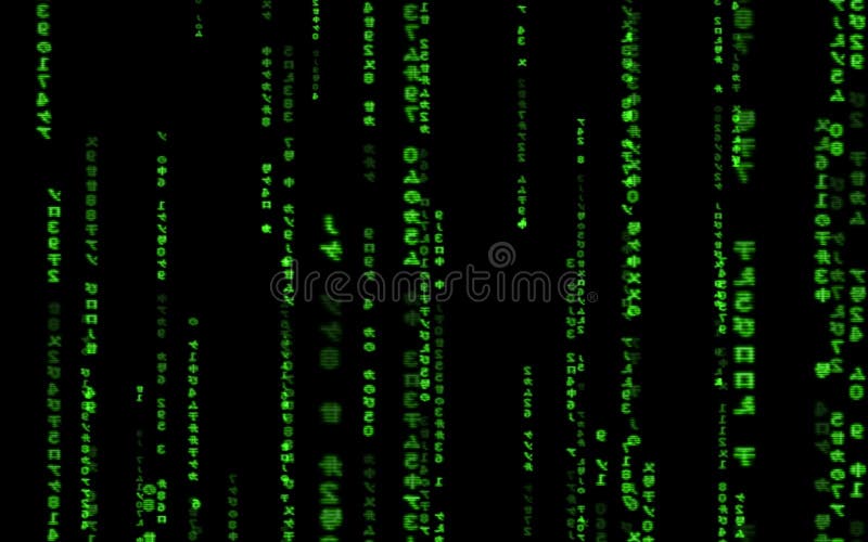 Computer Code Falling Matrix Style. Stock Illustration - Illustration ...