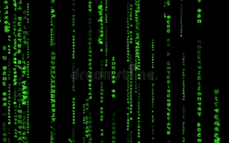 Computer Code Falling Matrix Style. Stock Illustration - Illustration ...