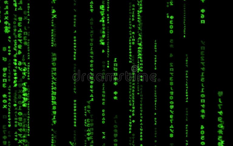 Computer Code Falling Matrix Style. Stock Illustration - Illustration ...