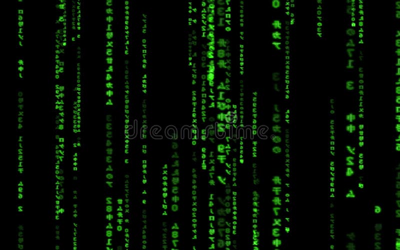 Computer Code Falling Matrix Style. Stock Illustration - Illustration ...