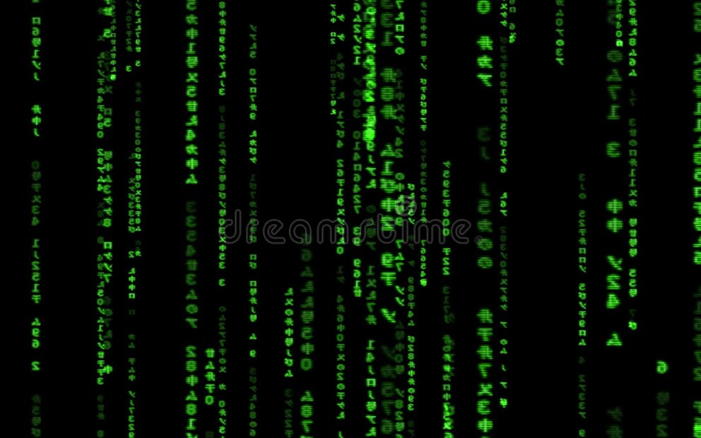 Computer Code Falling Matrix Style. Stock Illustration - Illustration ...