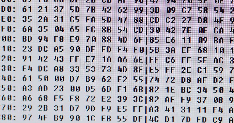 Computer Code in Hexadecimal Stock Video - Video of hexadecimal ...