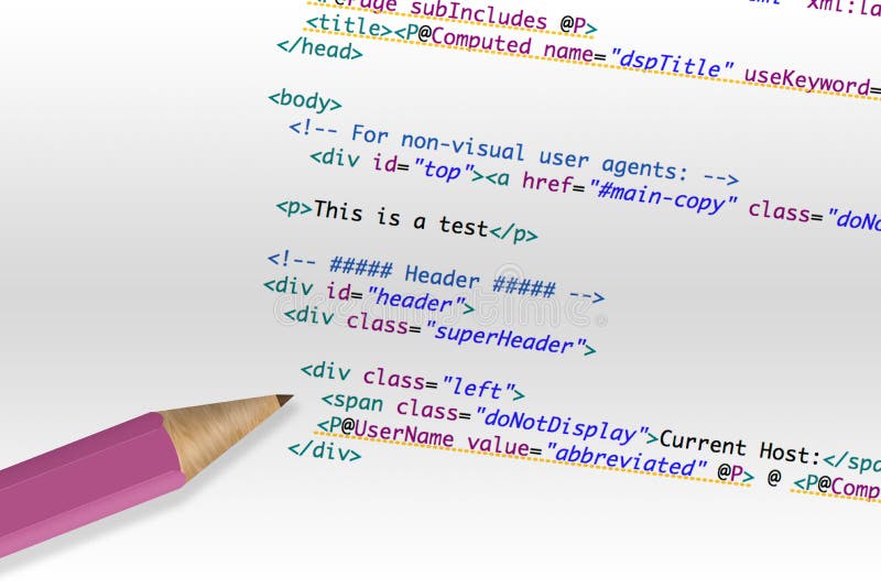 Code, HTML, PHP-Webprogrammierung, Quellcode Stockfoto - Bild von ...