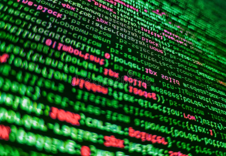 Computer Code on Laptop Web Developing. Programming of Internet Website ...