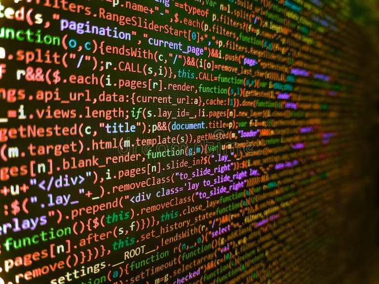 Computer Code on Laptop Web Developing. RNN Neural Network Source Code. Writing Program Code on ...