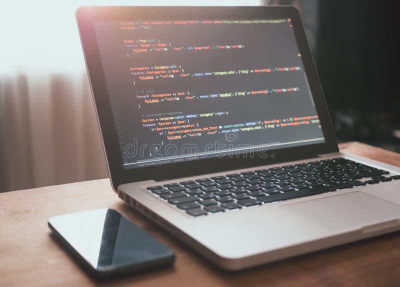 Computer Code on Laptop Web Developing Stock Photo - Image of compute ... Computer Code on Laptop Web Developing Stock Photo - Image of compute ...