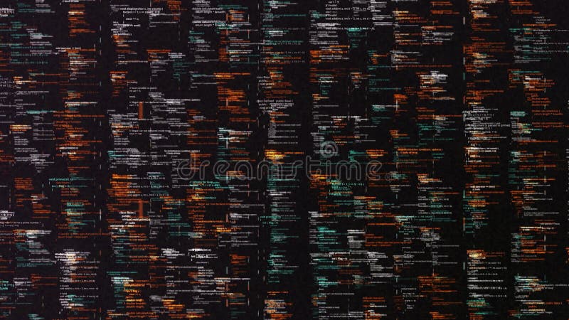 Computer Code on LCD Monitor. Animation Stock Video - Video of chain ...