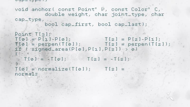 Computer Code with Mathematical Functions Animation Over White ...