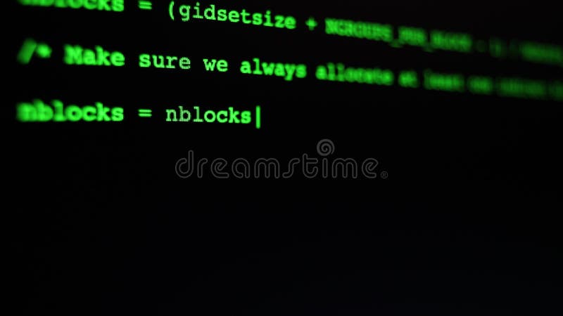 Computer Code On Monitor Screen Running And Executing Commands Hacking And Security Intrusion
