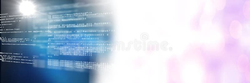 Computer Code Processing Against Black and Pink Background, Program Coding and Technology ...