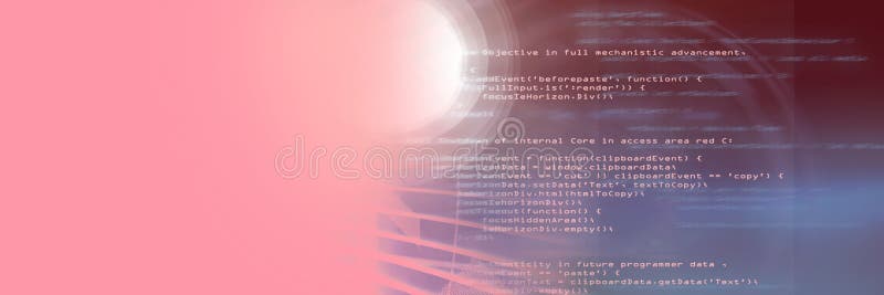 Computer Code Processing Against A Pink And Gradient Background Program Coding Concept Stock