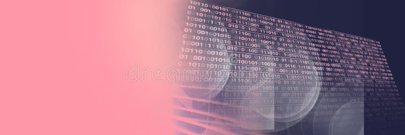 Computer Code Processing Against A Pink And Gradient Background Program Coding Concept Stock