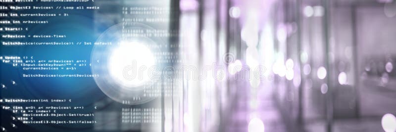 Computer Code Processing Next To a Corridor, Program Coding and ...