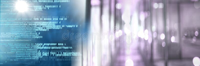 Computer Code Processing Next To a Corridor, Program Coding and ...