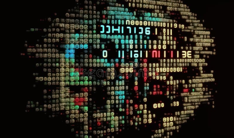 Computer Code Program. Beautiful Colorful Illustration. Style Stock ...