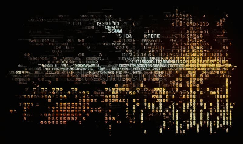 Computer Code Program. Beautiful Colorful Illustration. Style Stock ...