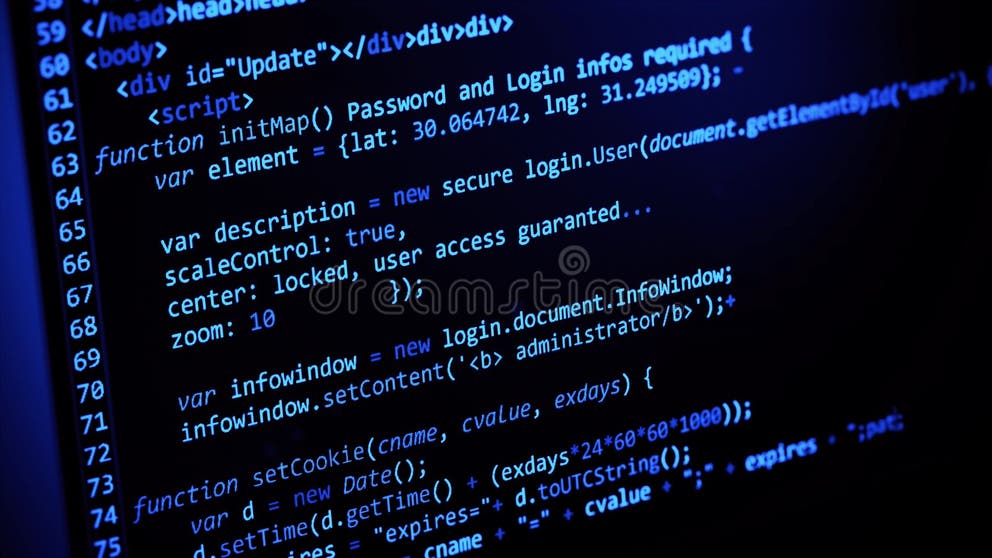 Computer Code Programming Coding Process Stock Image - Image of concept ...