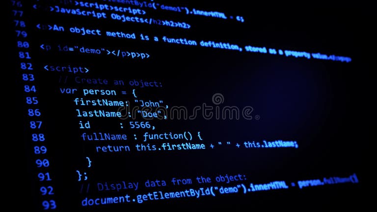Computer Code Programming Coding Process Stock Illustration ...