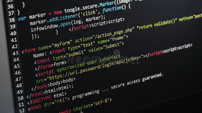 Computer Code Programming Coding Process Stock Illustration