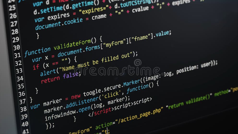 Computer Code Programming Coding Process Stock Illustration ...