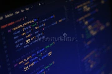 Computer Code Programming Language Coding Close High Resolution Photo on Computer Laptop Screen ...