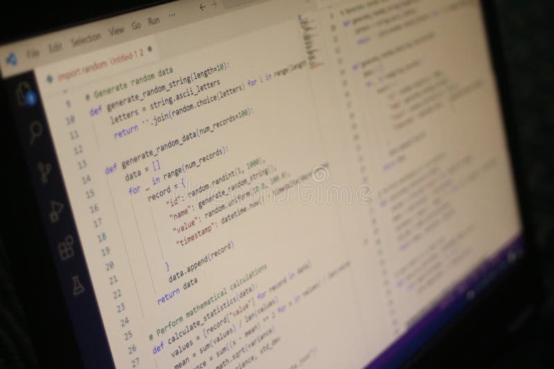 Computer Code Programming Language Coding Close High Resolution Photo On Computer Laptop Screen