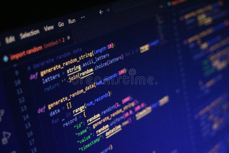 Computer Code Programming Language Coding Close High Resolution Photo On Computer Laptop Screen