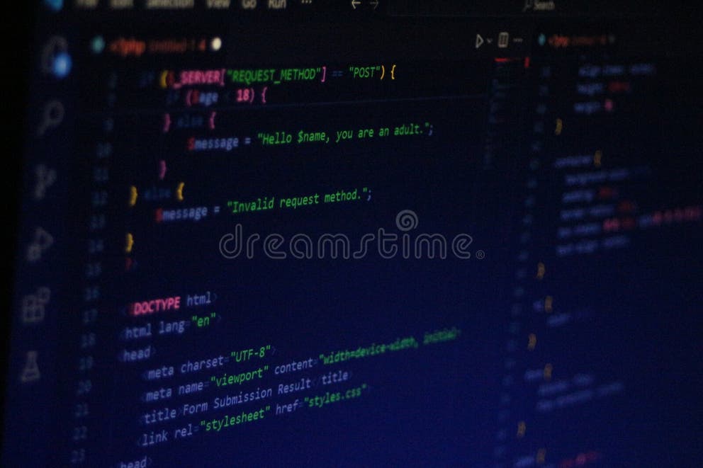 Computer Code Programming Language Coding Close High Resolution Photo ...