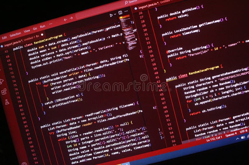 Computer Code Programming Language Coding Close High Resolution Photo On Computer Laptop Screen