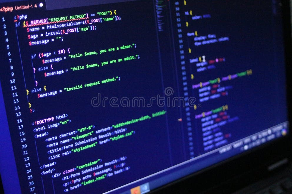Computer Code Programming Language Coding Close High Resolution Photo ...
