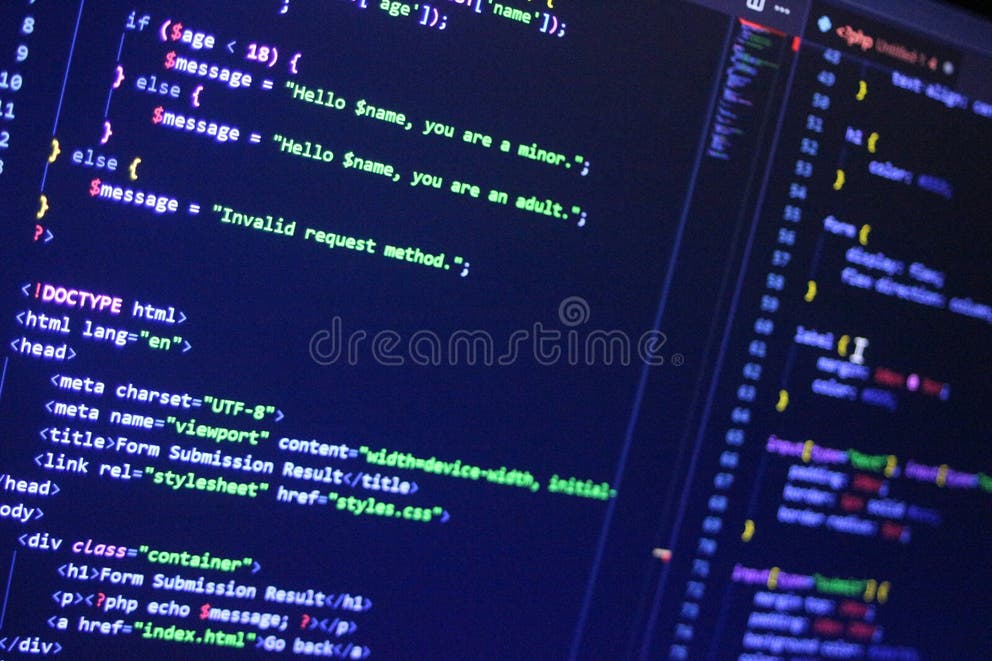 Computer Code Programming Language Coding Close High Resolution Photo ...