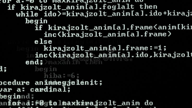 Computer Code Running on Screen Stock Footage - Video of information ...