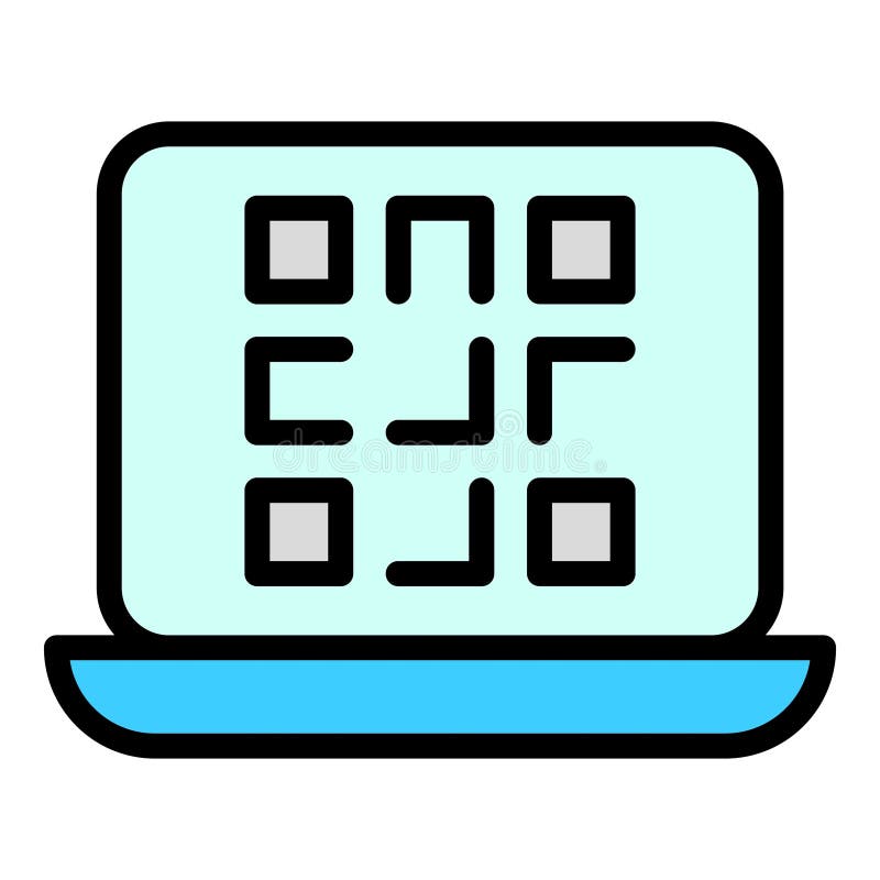 Computer Code Scanner Icon Vector Flat Stock Vector - Illustration of ...