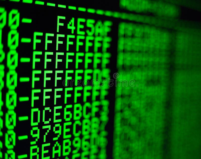Computer Code on the Screen Stock Image - Image of engineer, matrix ...