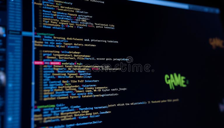Computer Code on Screen, Programming Concept, Stock Photo, Generative ...